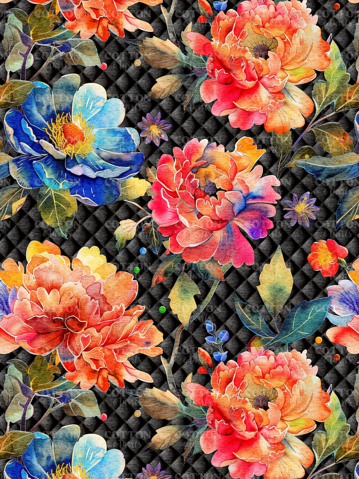 Cotton and Twirls | Custom Digital Printed Fabric Design Pre-Order